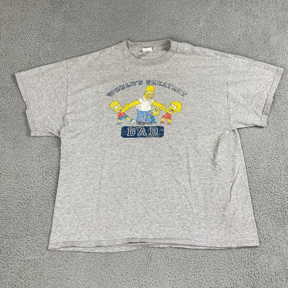 Delta | Shirts | The Simpsons Gray T Shirt Worlds Greatest Dad Tee Men ...